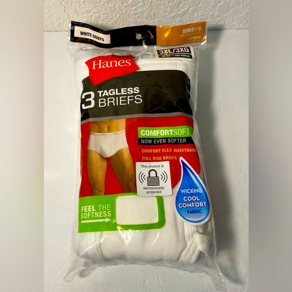 Hanes | Underwear & Socks | Hanes 3 Pack Tagless White Briefs Comfort ...